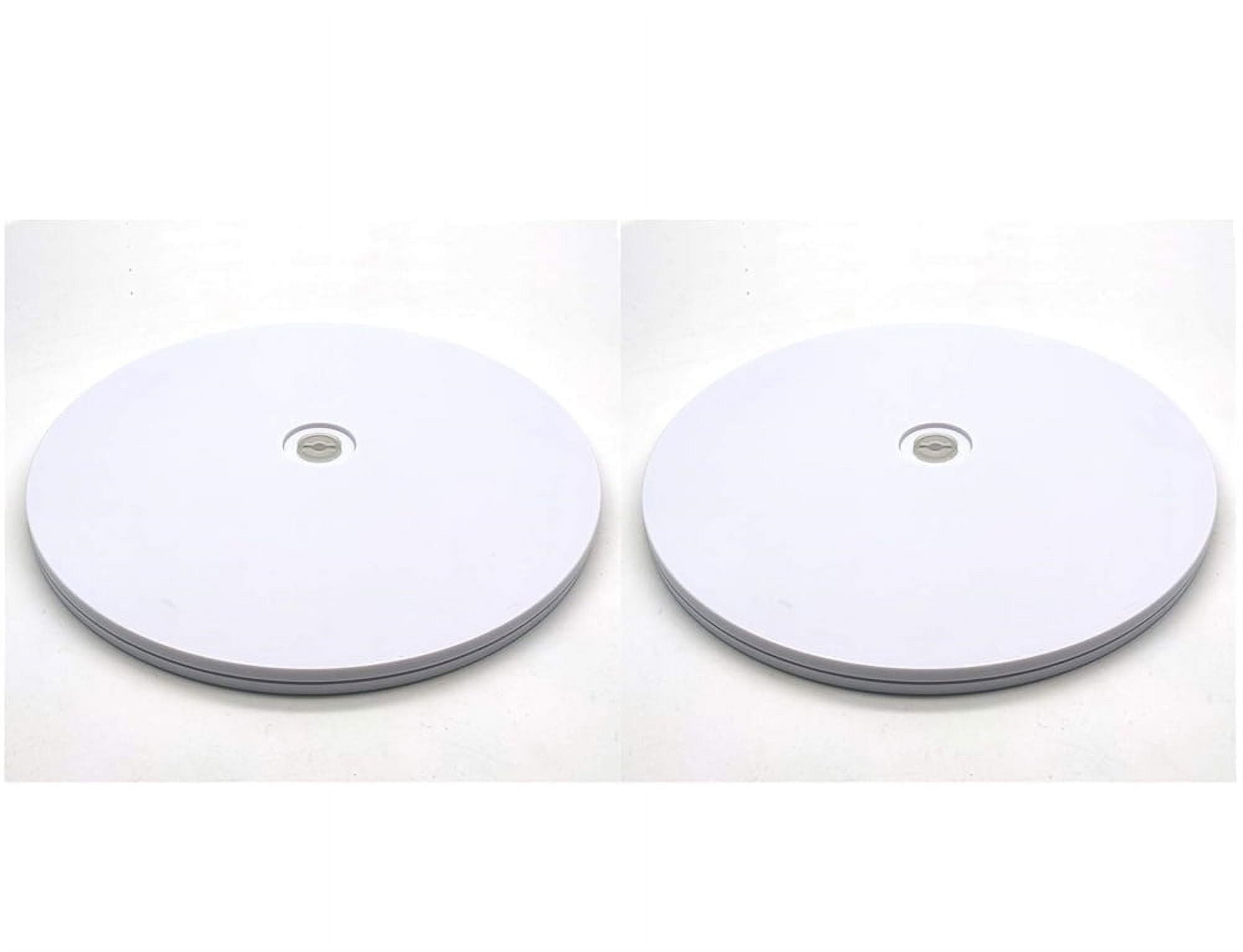 2Pcs 8 Inch Acrylic Turntable Platter, White Turntable Organizer Round ...