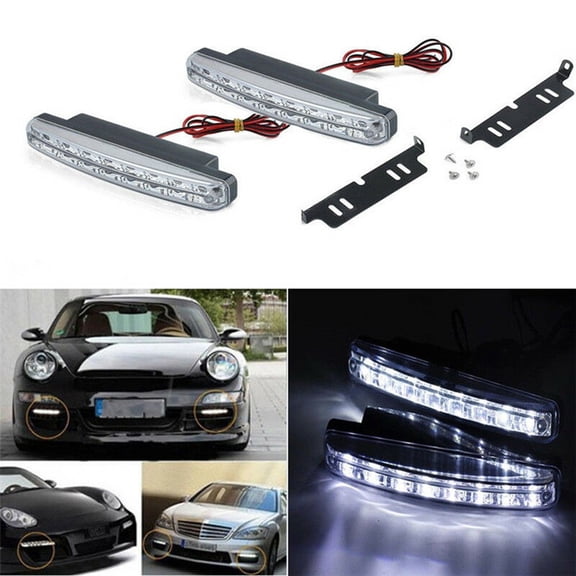 4 Pack Eagle Eye LED DRL Lights 12V White for Universal Car Daytime ...