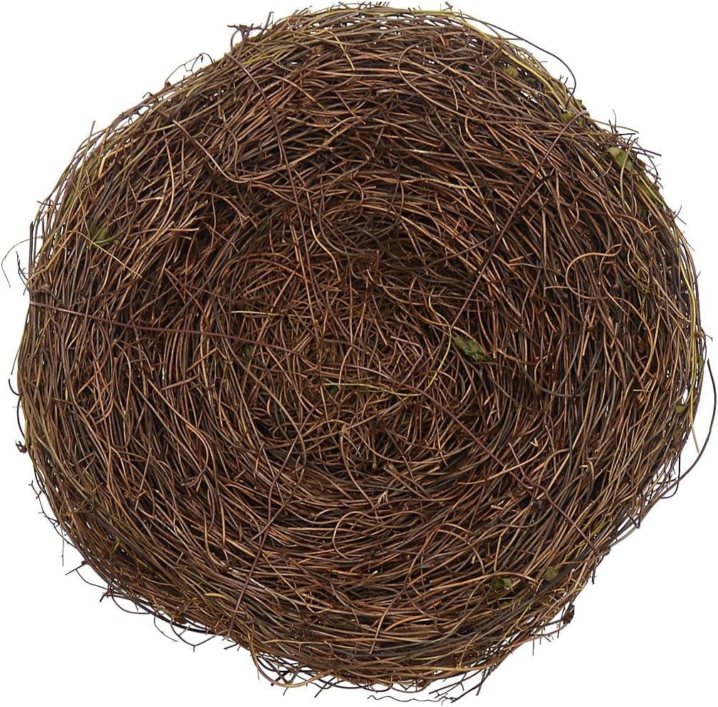 2Pcs 8" Natural Rattan Birds Nest Spring Decoration Props Crafts Easter ...