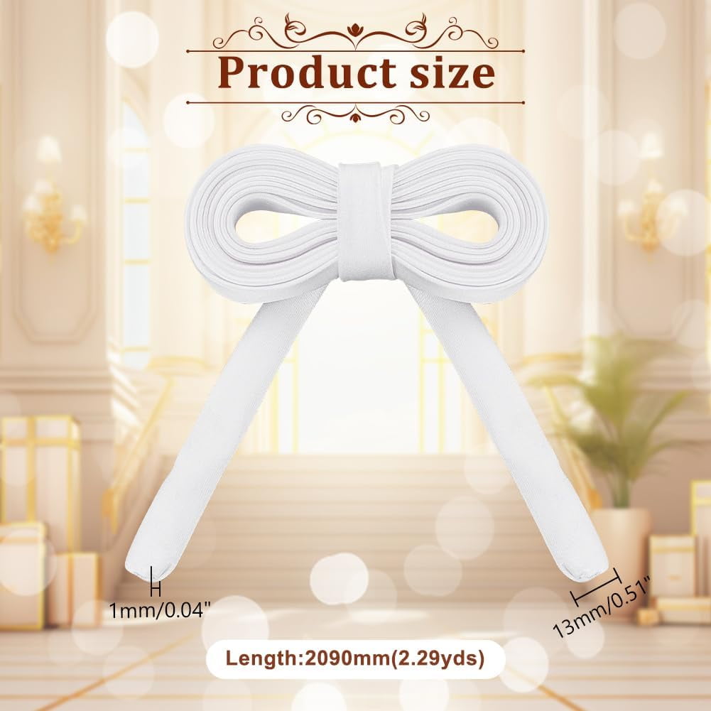 2Pcs 82.28 Inches Women's Tie Back for Wedding Bridal Gown 0.51 Inch ...