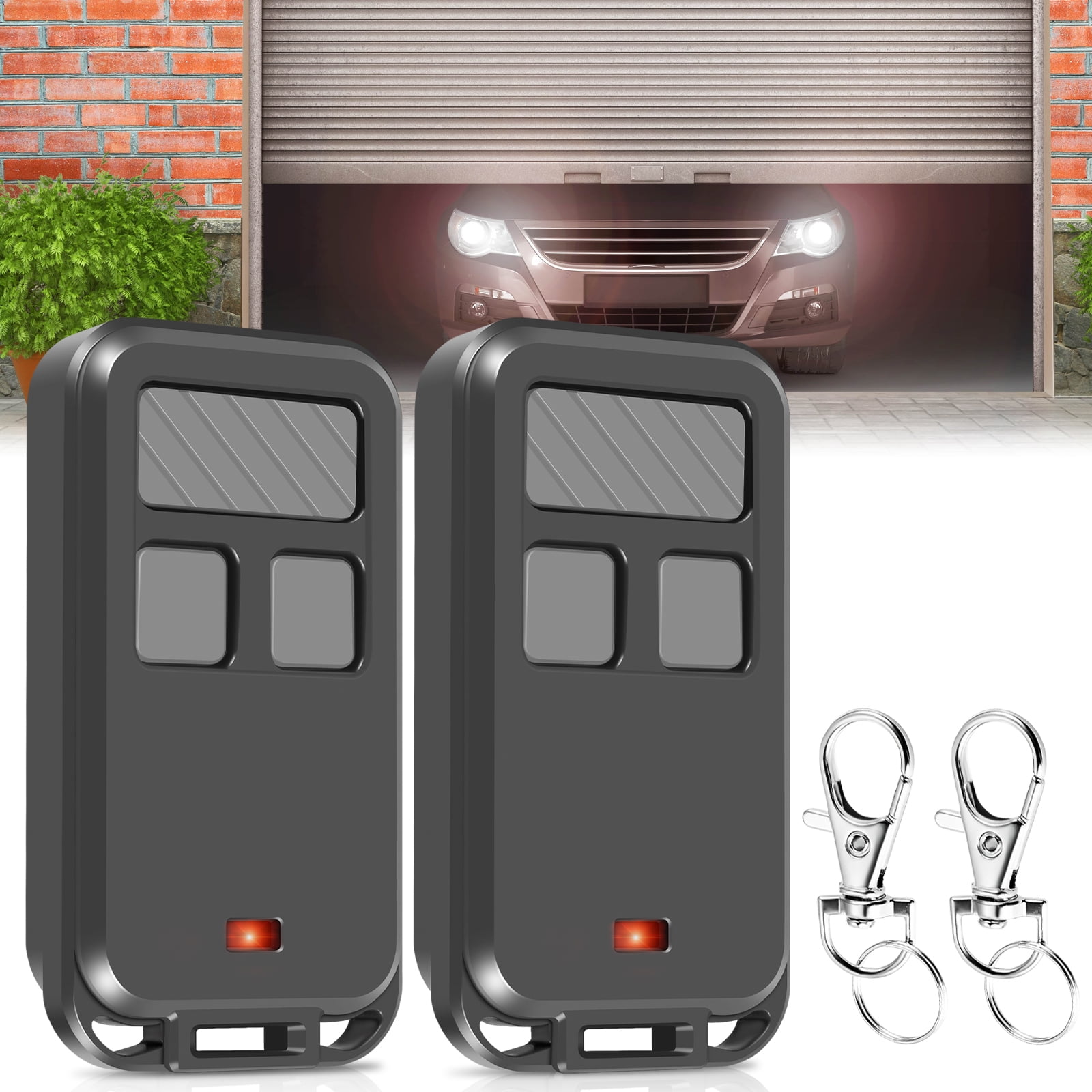 2Pcs 890MAX Universal Garage Door Opener Remote, Portable 3-Button ...