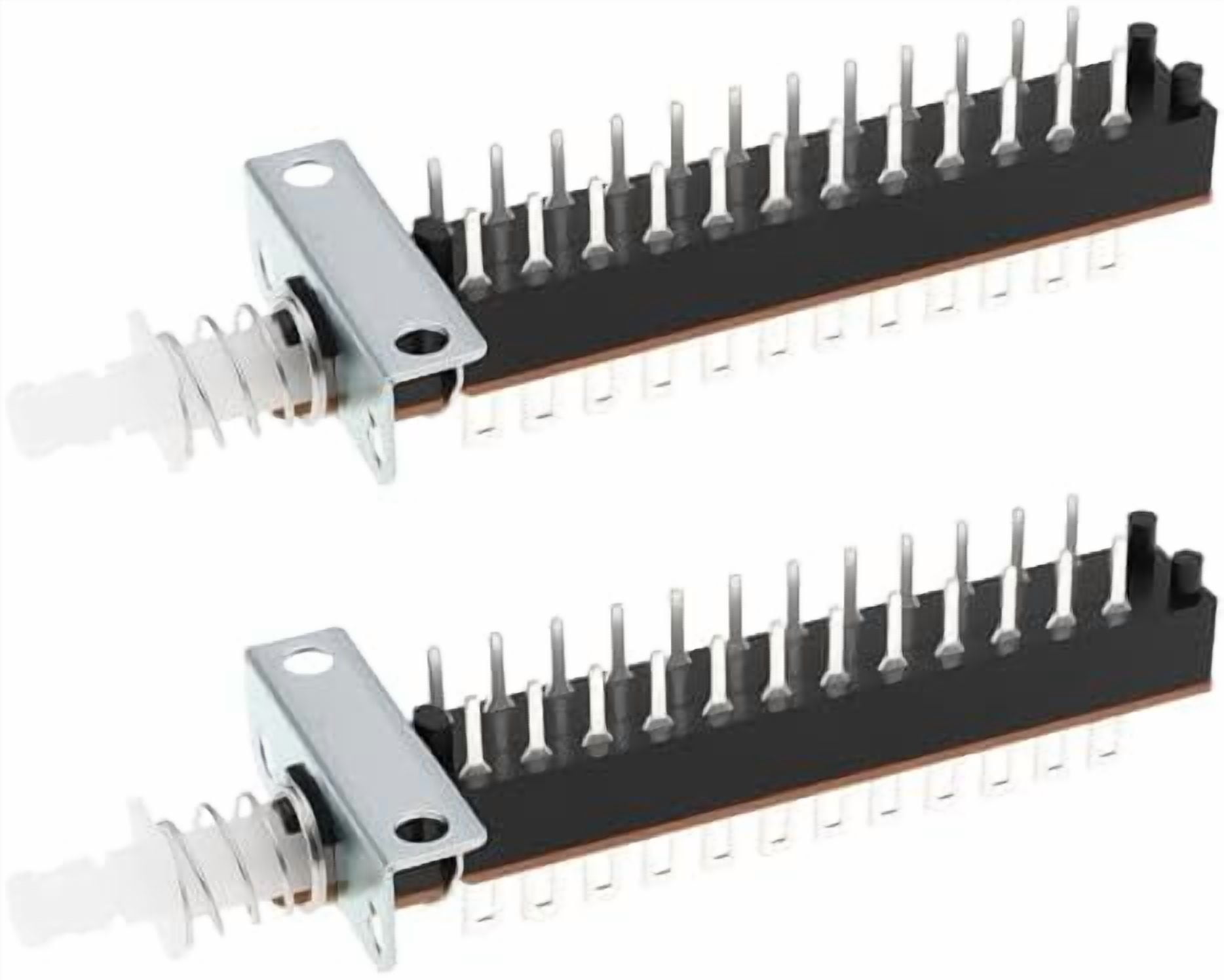 2Pcs 8PDT 8 Pole 24 Pin 1 Position Switch Self-Locking Push Button ...