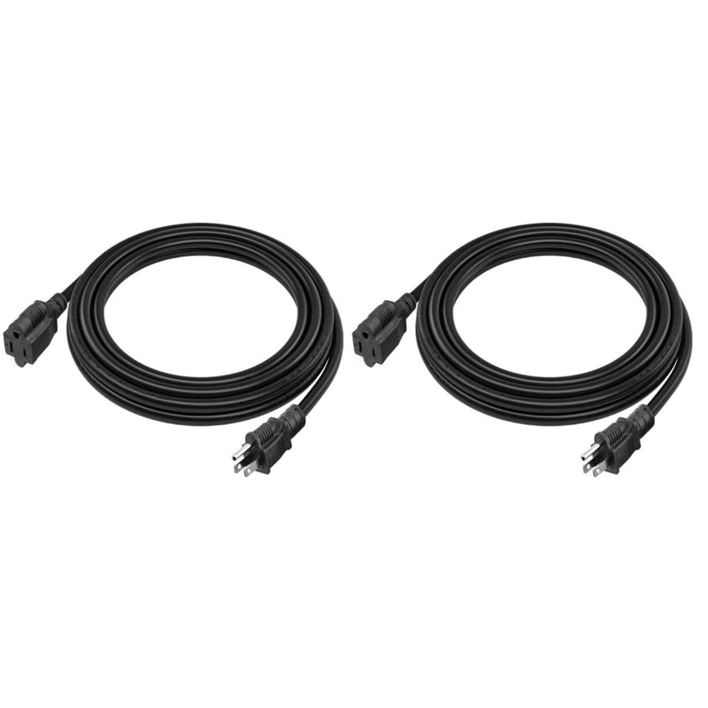 2Pcs 8ft Extension Cord Outdoor Power Cord 3 Prong, 5-15P to 5-15R ...