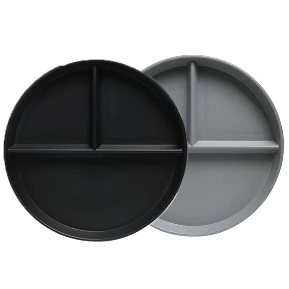 2Pcs 9 Inch Portion Control Plates, Divided Plates for Adults, Round ...