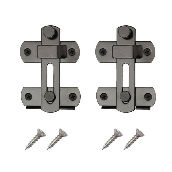 2Pcs 90/180 Degree Barn Door Locks Safety Sliding Door Lock Stainless ...