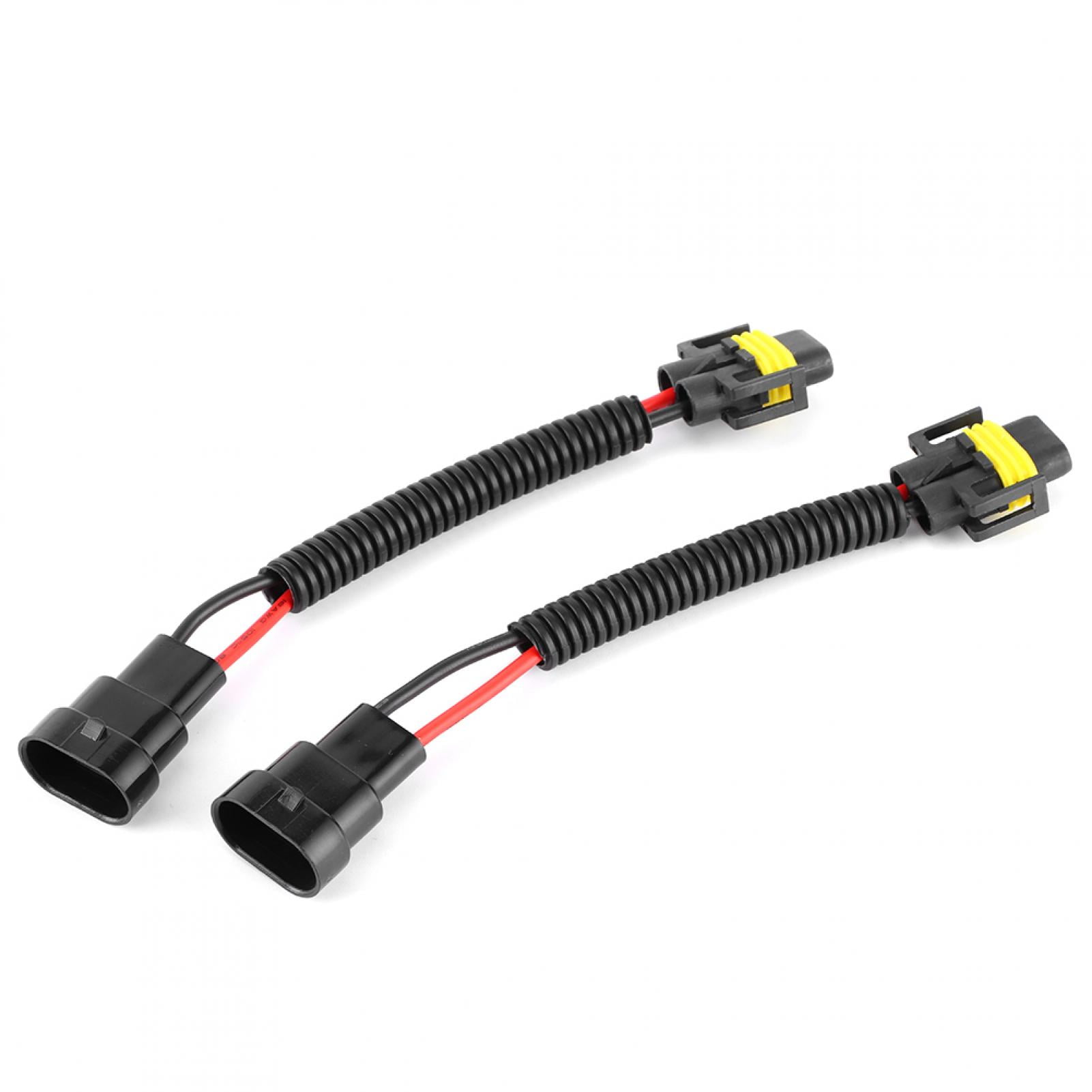 2Pcs 9005/9006 Male to H11 Female Bulbs Adapter Conversion Wire ...