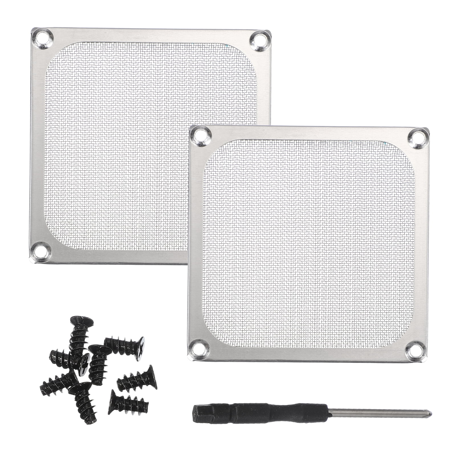2Pcs 92mm Fan Filter Grills Aluminum Frame Mesh with Accessories ...