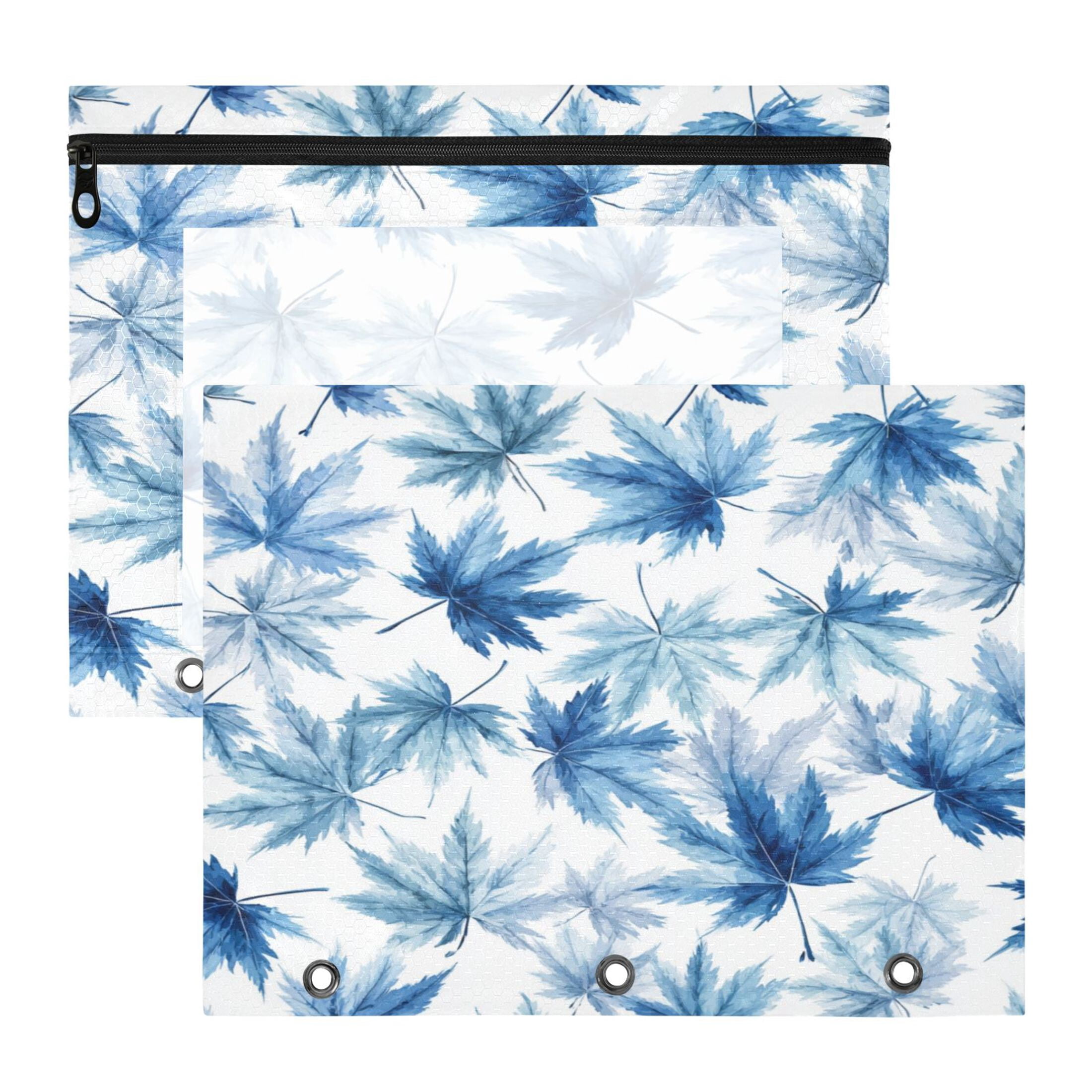 2Pcs A4 Document Pouch Set 3 Ring Binder Pencil Pouch Clear Window ...