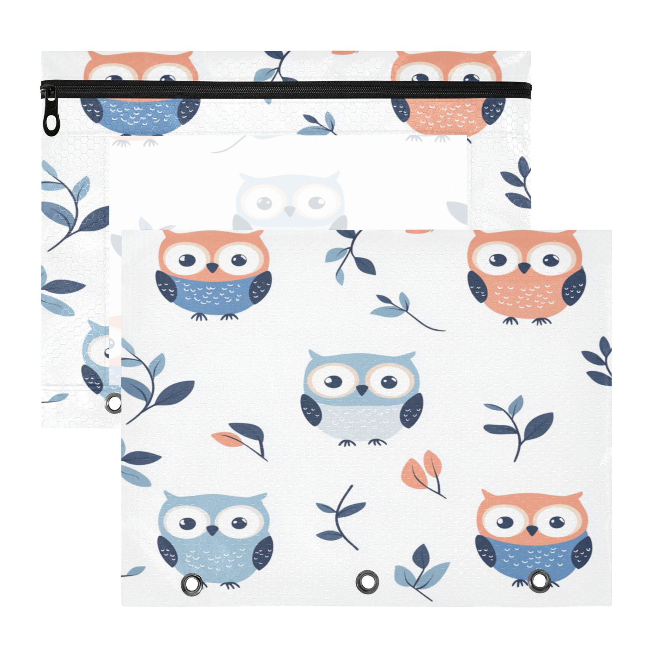 2Pcs A4 Document Pouch Set 3 Ring Binder Pencil Pouch Clear Window ...