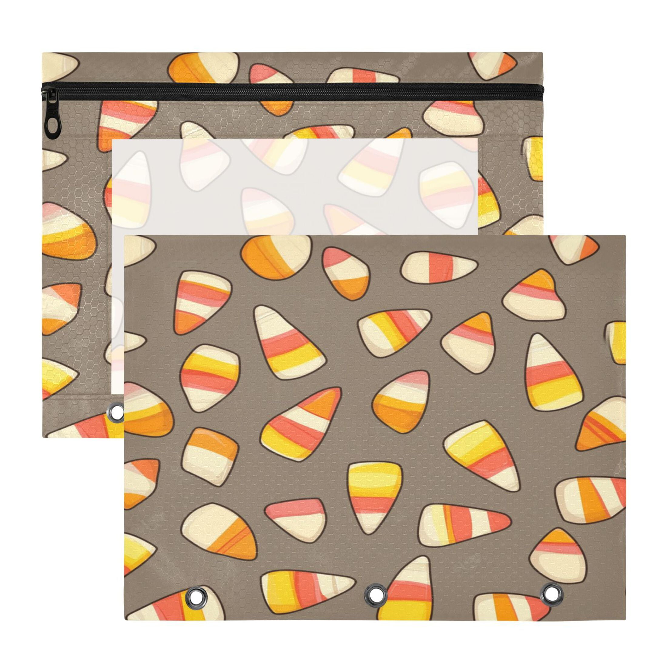 2Pcs A4 Document Pouch Set 3 Ring Binder Pencil Pouch Clear Window ...