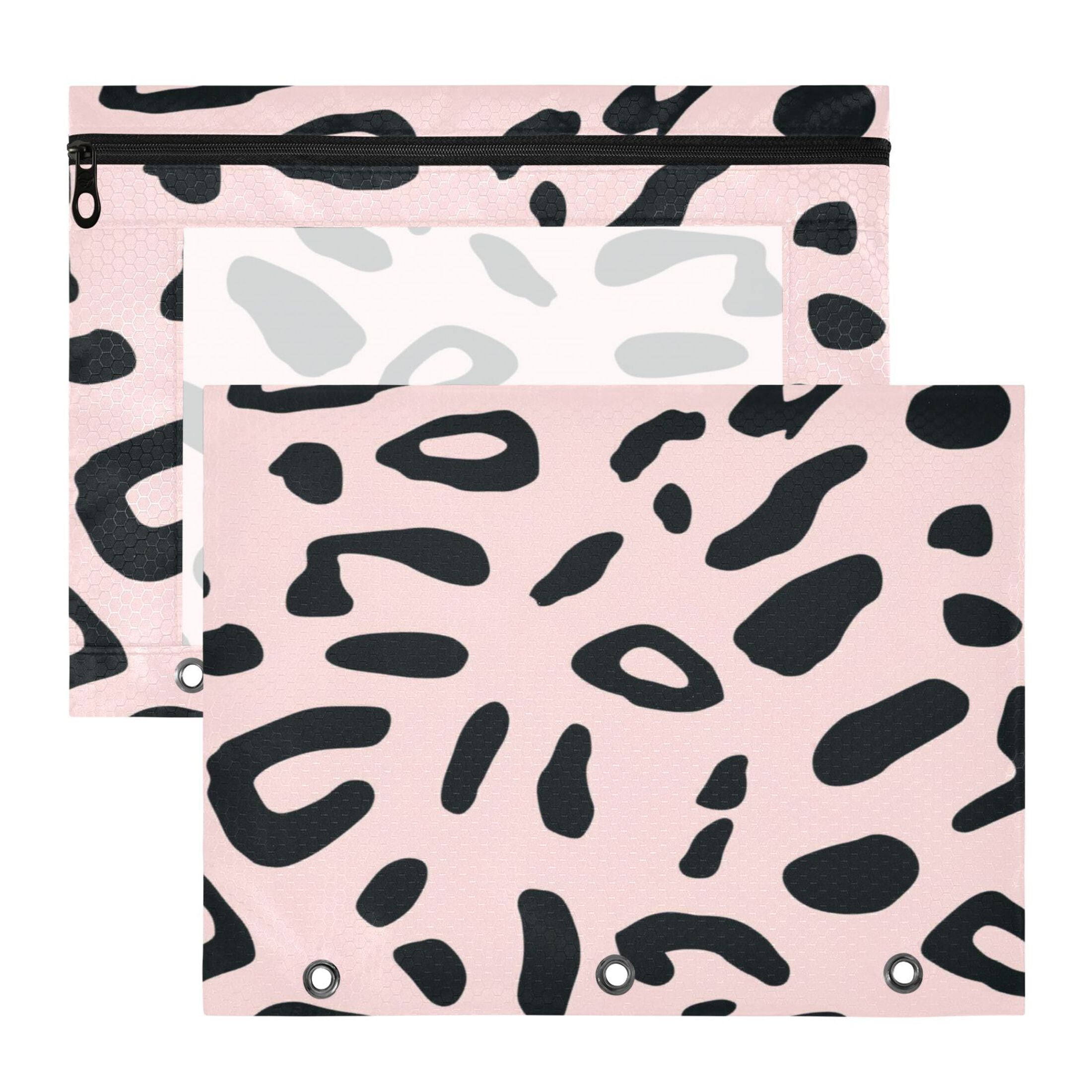 2Pcs A4 Document Pouch Set 3 Ring Binder Pencil Pouch Clear Window ...