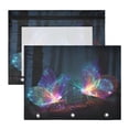 2Pcs A4 Document Pouch Set 3 Ring Binder Pencil Pouch Clear Window ...