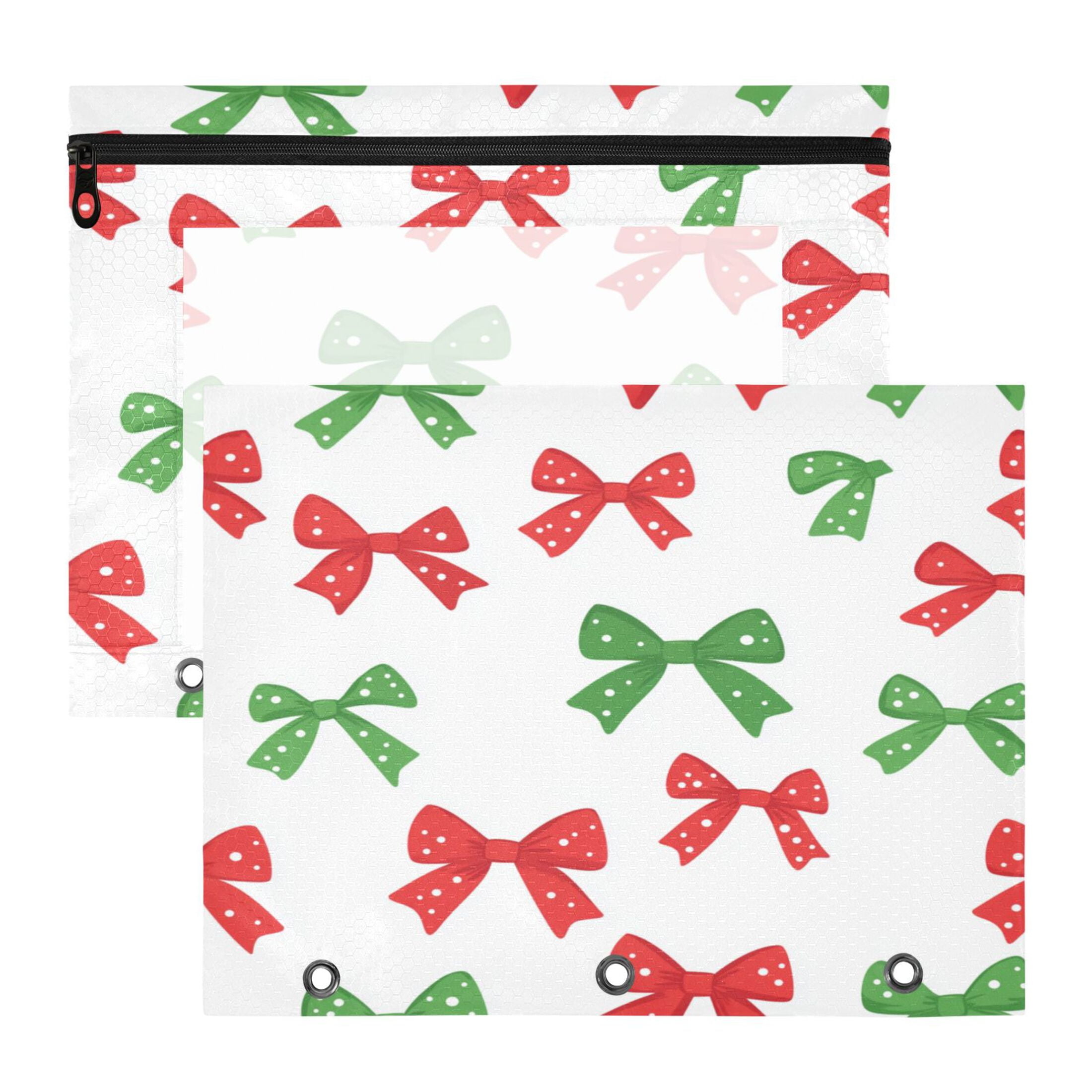 2Pcs A4 Document Pouch Set 3 Ring Binder Pencil Pouch Clear Window ...