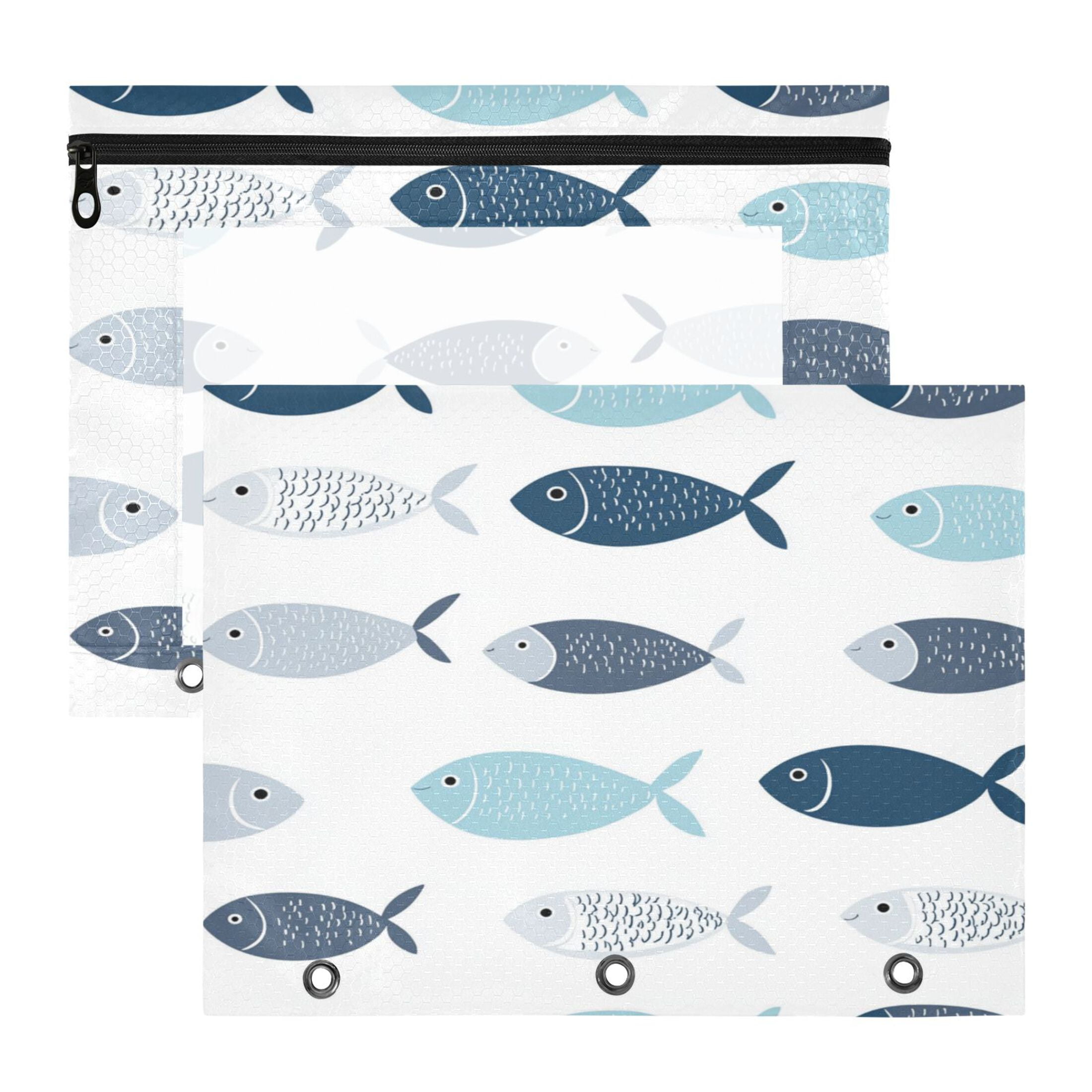 2Pcs A4 Document Pouch Set 3 Ring Binder Pencil Pouch Clear Window ...