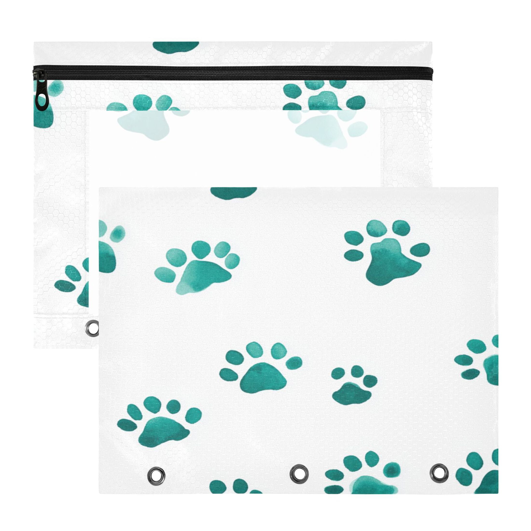 2Pcs A4 Document Pouch Set 3 Ring Binder Pencil Pouch Clear Window ...