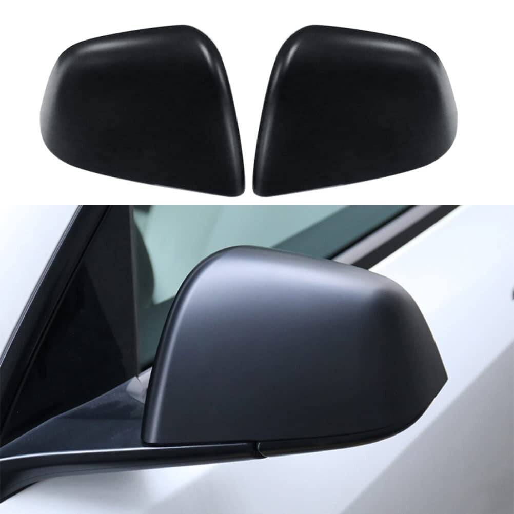 2Pcs ABS Bright Carbon Fiber Style Rearview Mirror Cover Door Side ...
