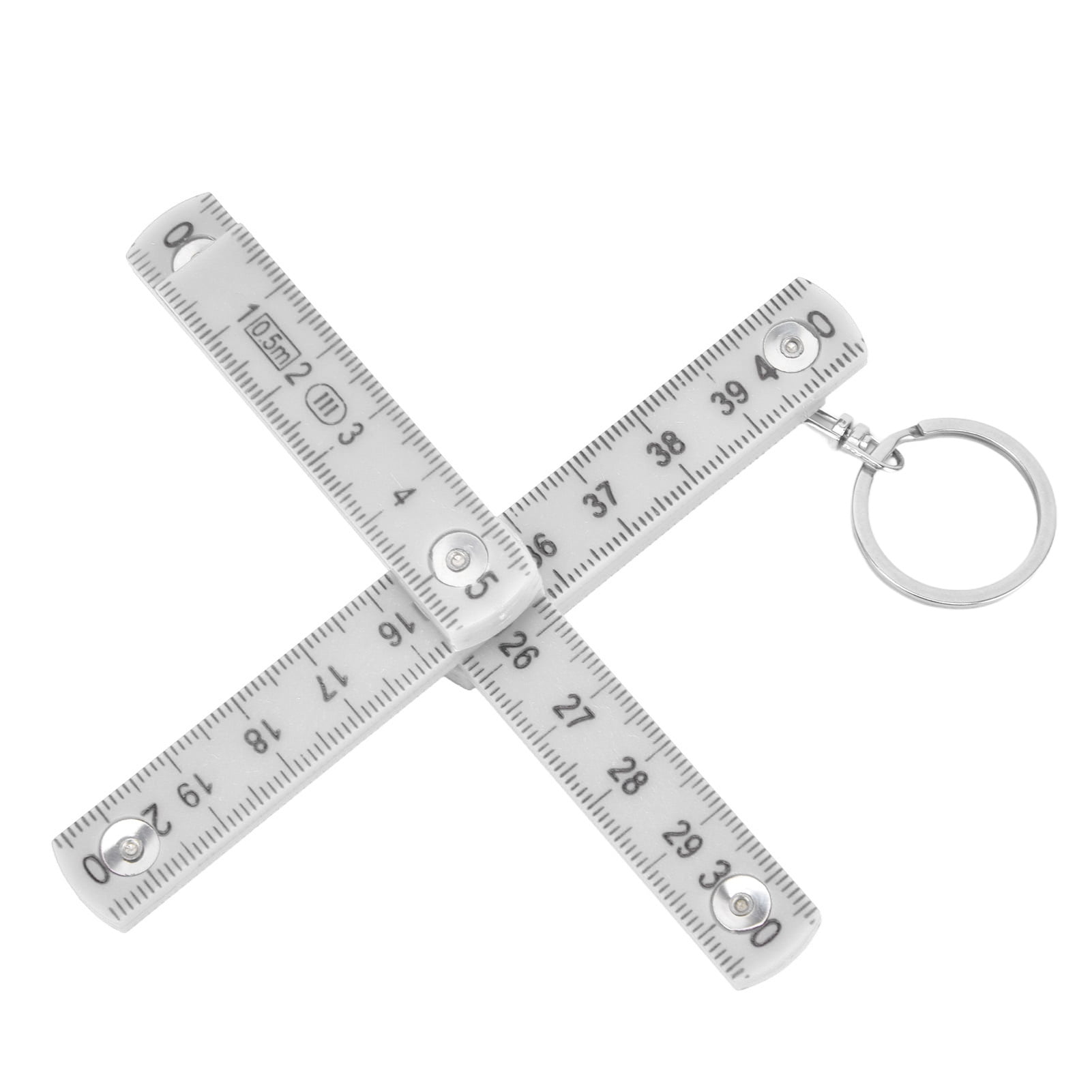 2Pcs ABS Folding Ruler 0.5M Portable Key Ring Measuring Tool For ...