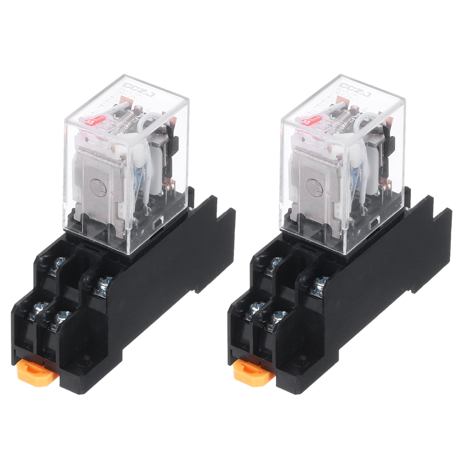 2Pcs AC24V Electromagnetic Power Relay 8-Pin AC/DC DPDT 2NO+2NC Relay ...