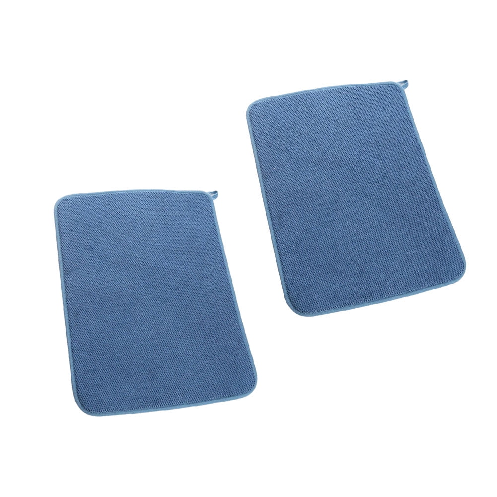 2Pcs Absorbent Dish Drying Mat, 12" x 16", Ultra Absorbent Microfiber ...
