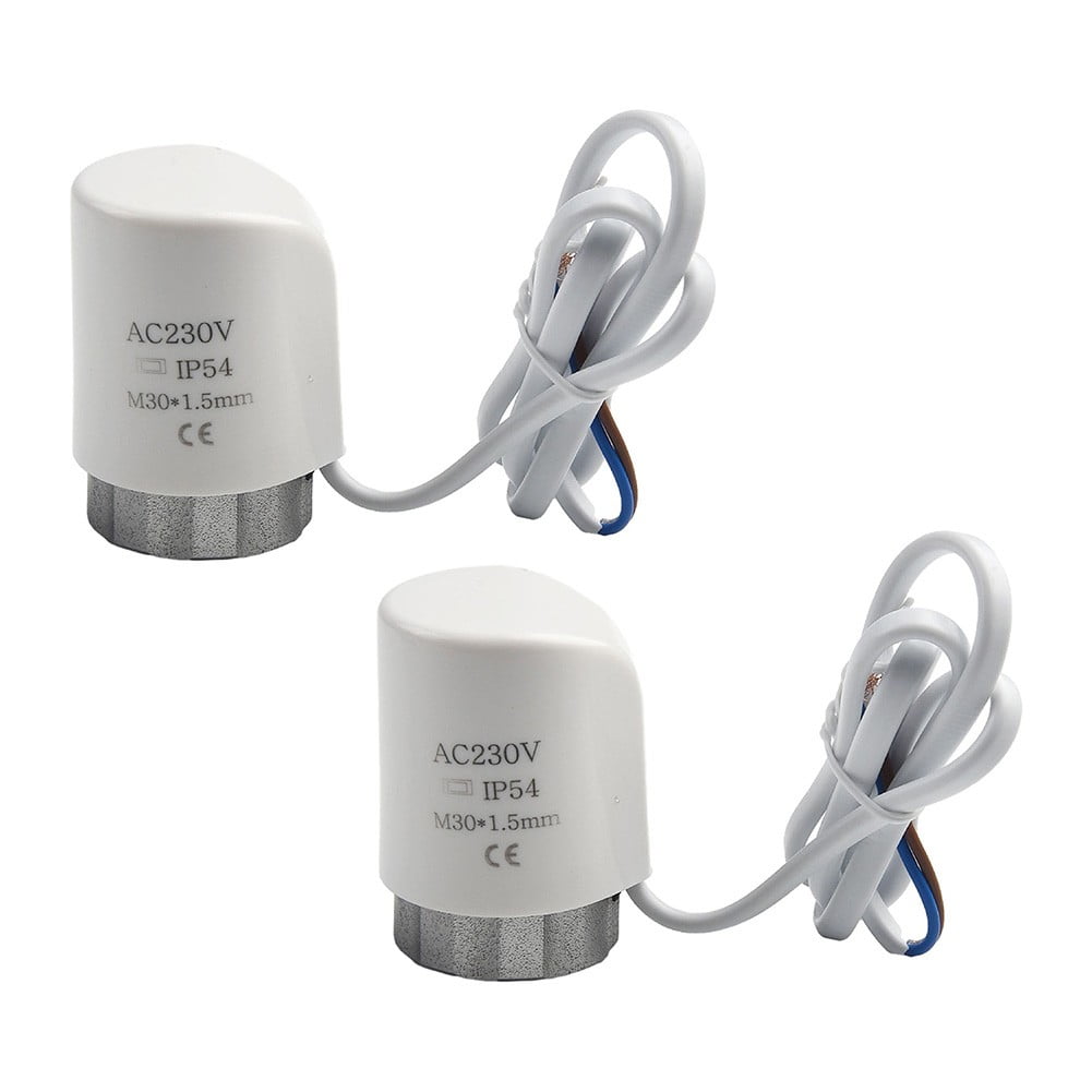 2Pcs Ac230V M30*1.5Mm Electric Thermal Actuator For Floor Heating ...