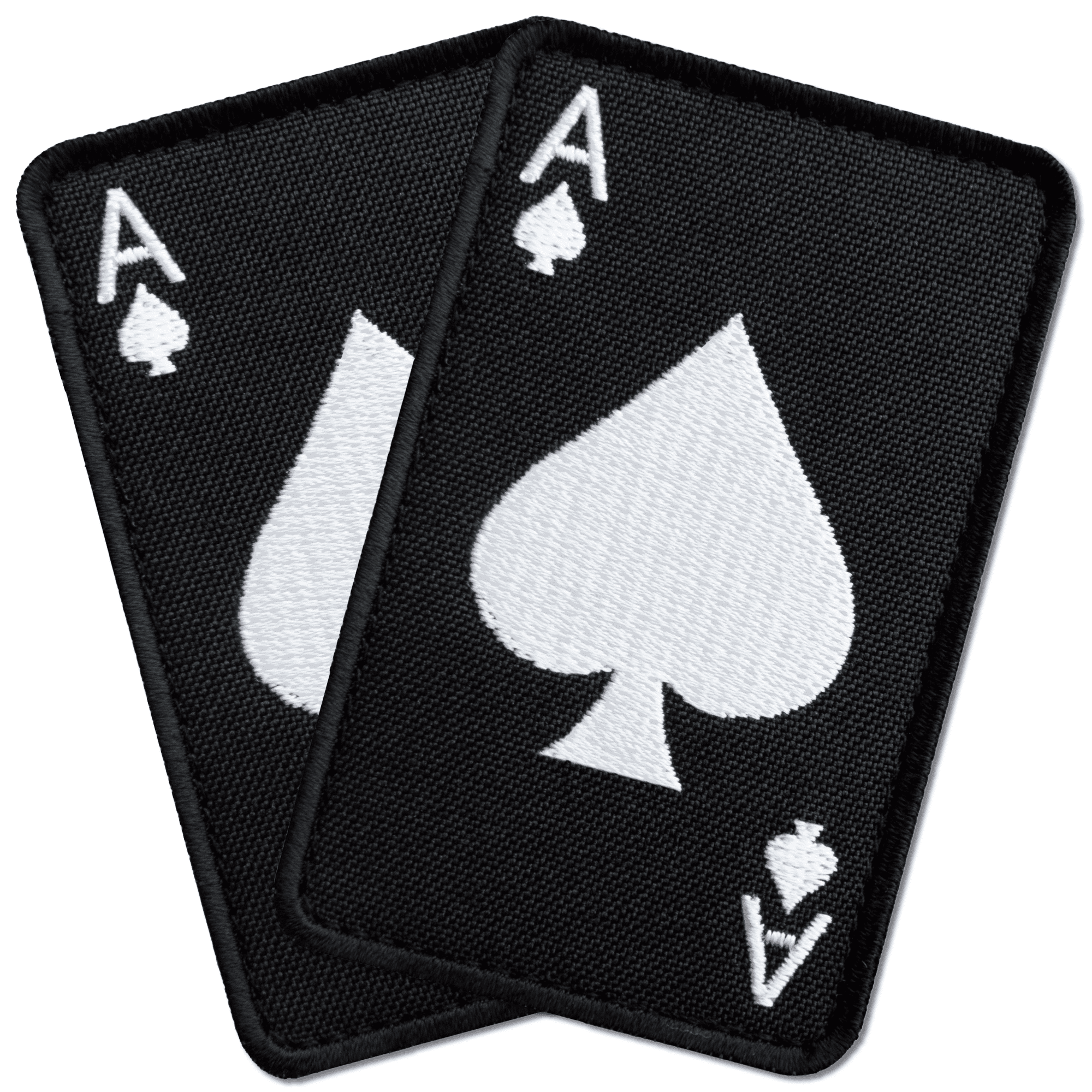 2Pcs Ace of Spades Patch Set, Death Card, Embroidered Tactical Patches ...