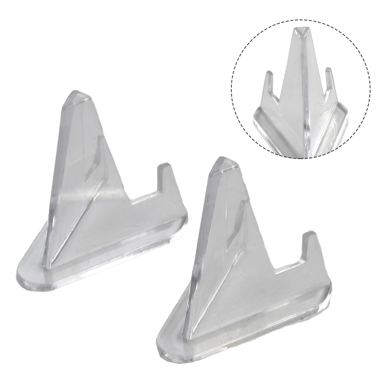 2Pcs Acrylic Commemorative Coin Display Stand Transparent Triangle ...