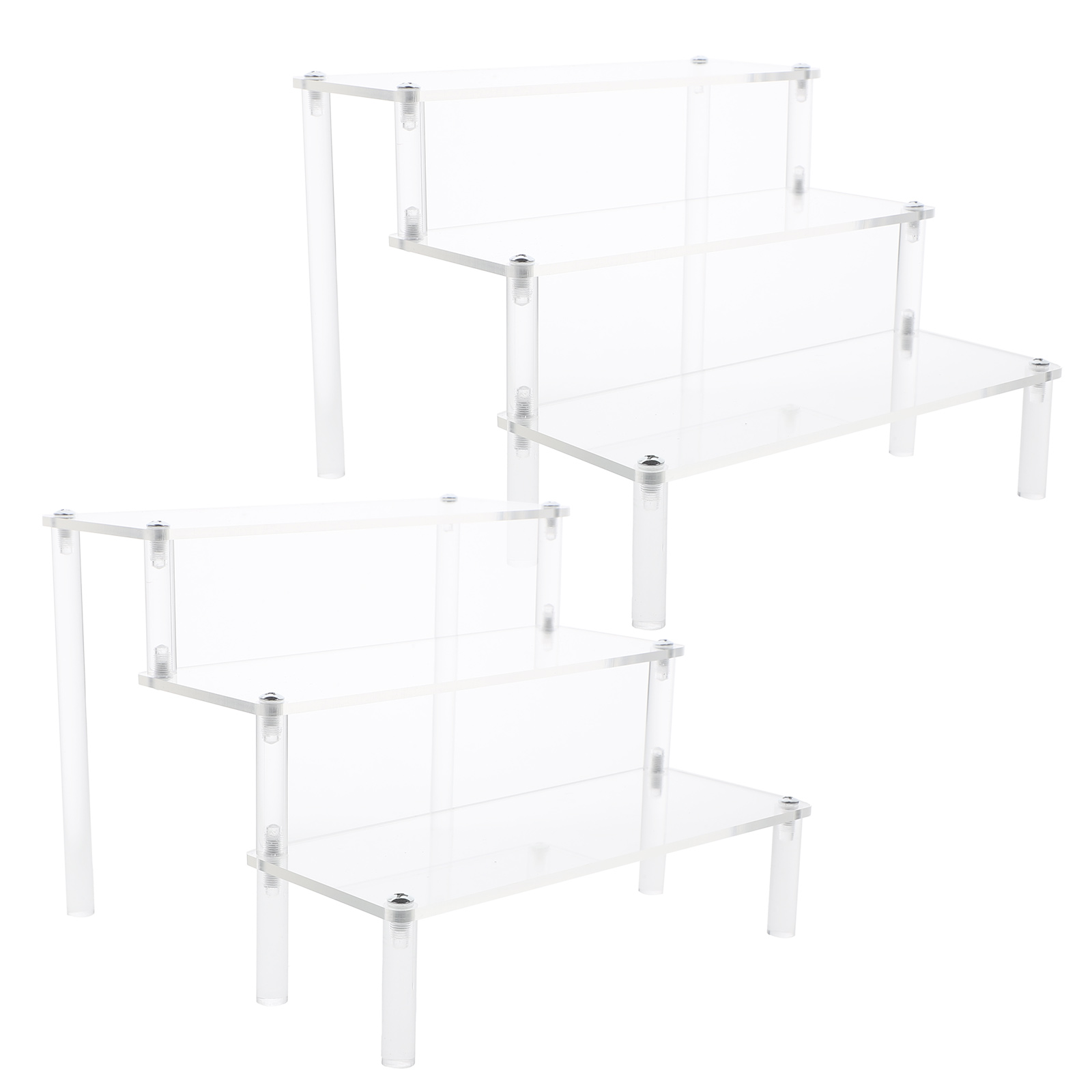 2Pcs Acrylic Display Riser Action Figure Display Riser Shelf Multi ...