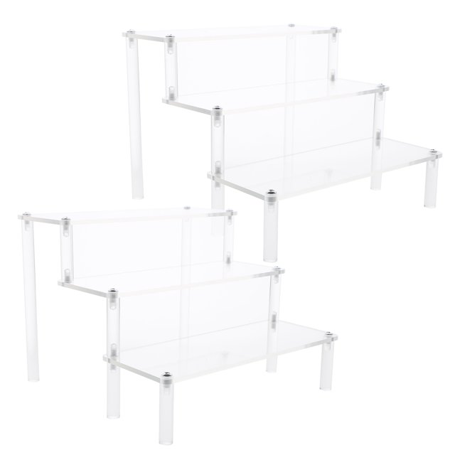 2Pcs Acrylic Display Riser Action Figure Display Riser Shelf Multi ...