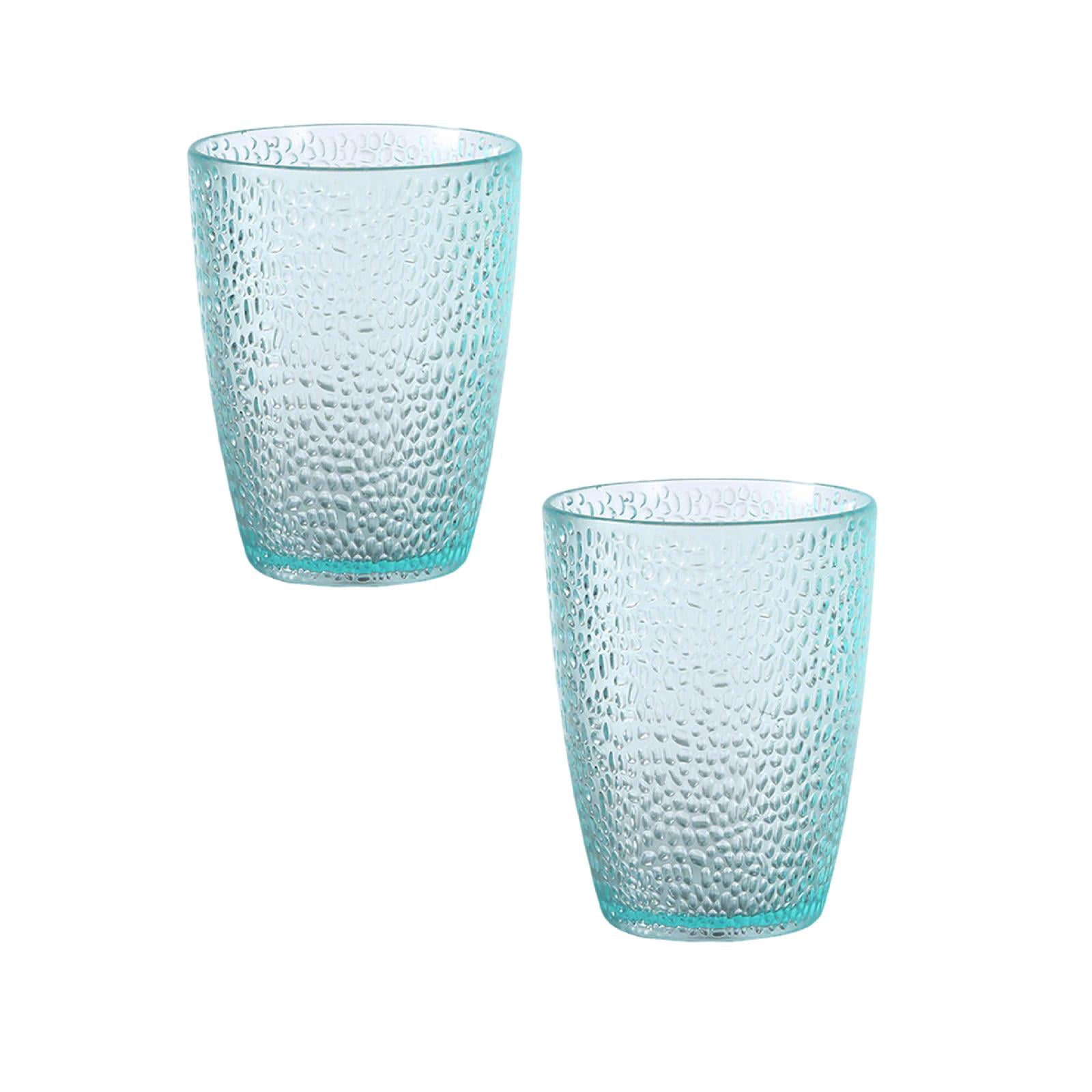 2Pcs Acrylic Drinking Glasses, Reusable Tumblers Drinkware Unbreakable ...