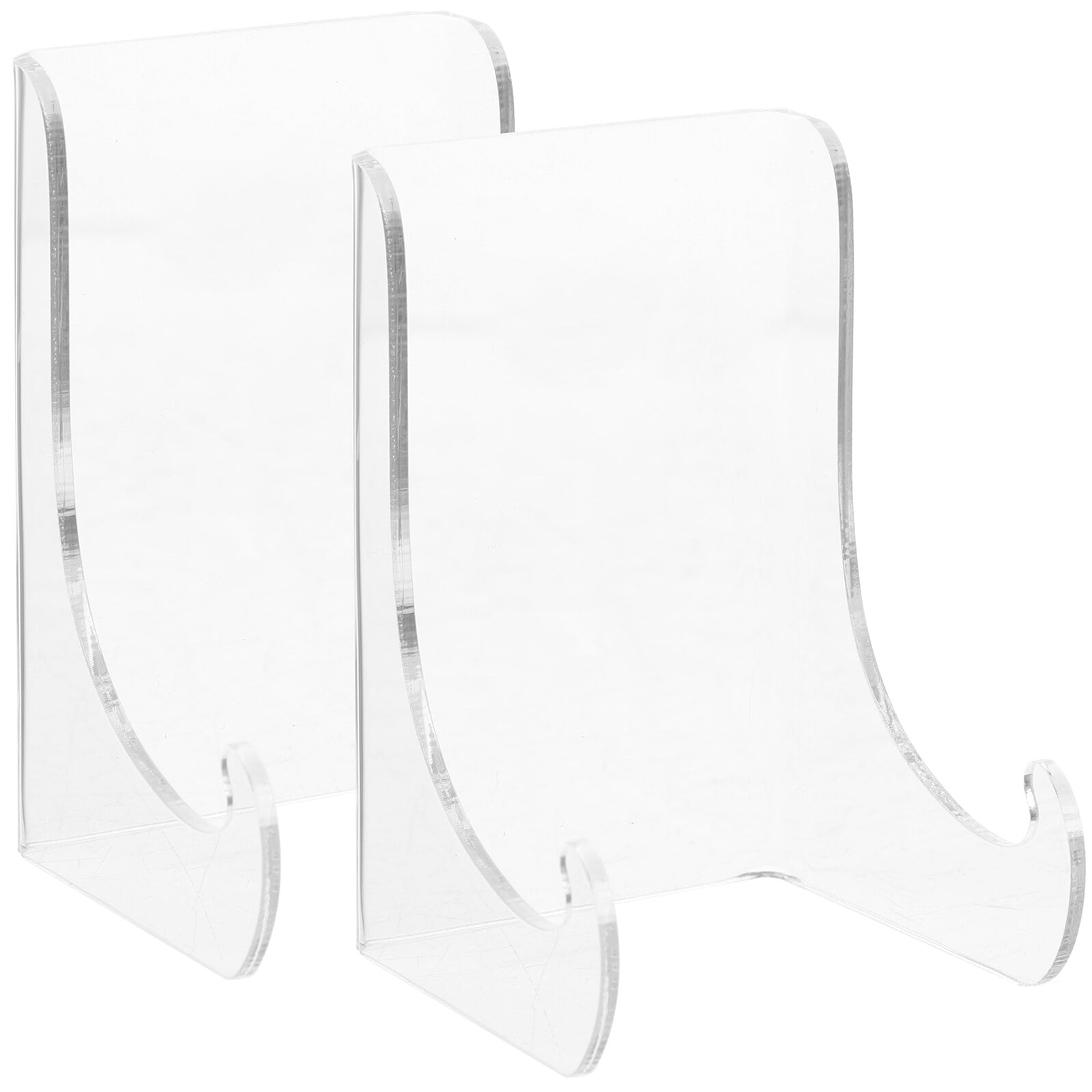 2Pcs Acrylic Plate Holder Clear Easel Stands Picture Frame Holder Stand ...