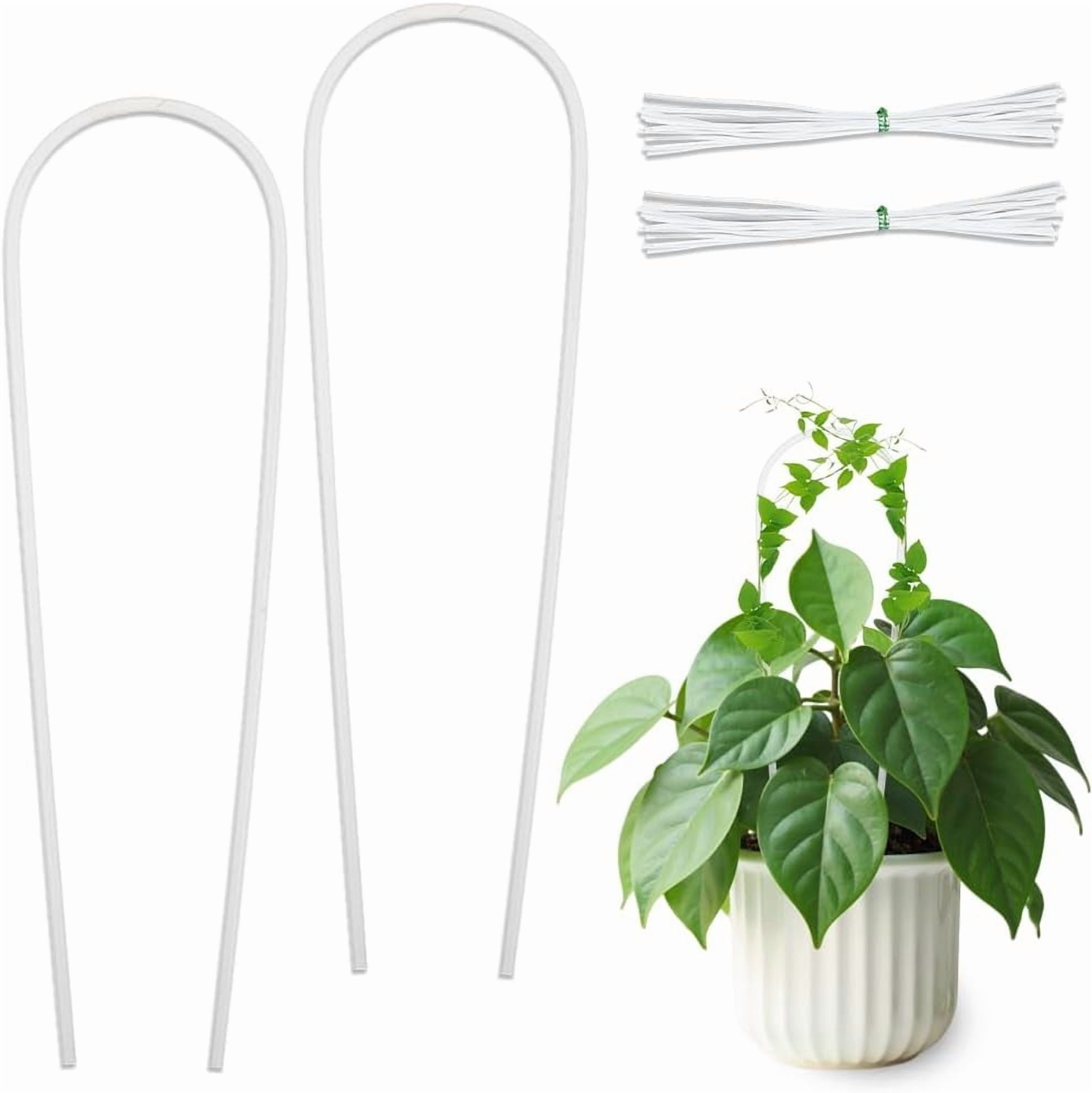 2Pcs Acrylic Potted Plant Trellis U Shaped Plant Trellis Clear Small ...