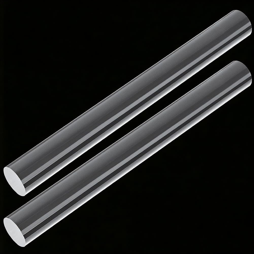 2Pcs Acrylic Rolling Pin Clear 195x19mm - Walmart.com