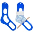 2Pcs Acrylic Sock Blockers Blue Medium Knitting Sock Ruler Stocking ...