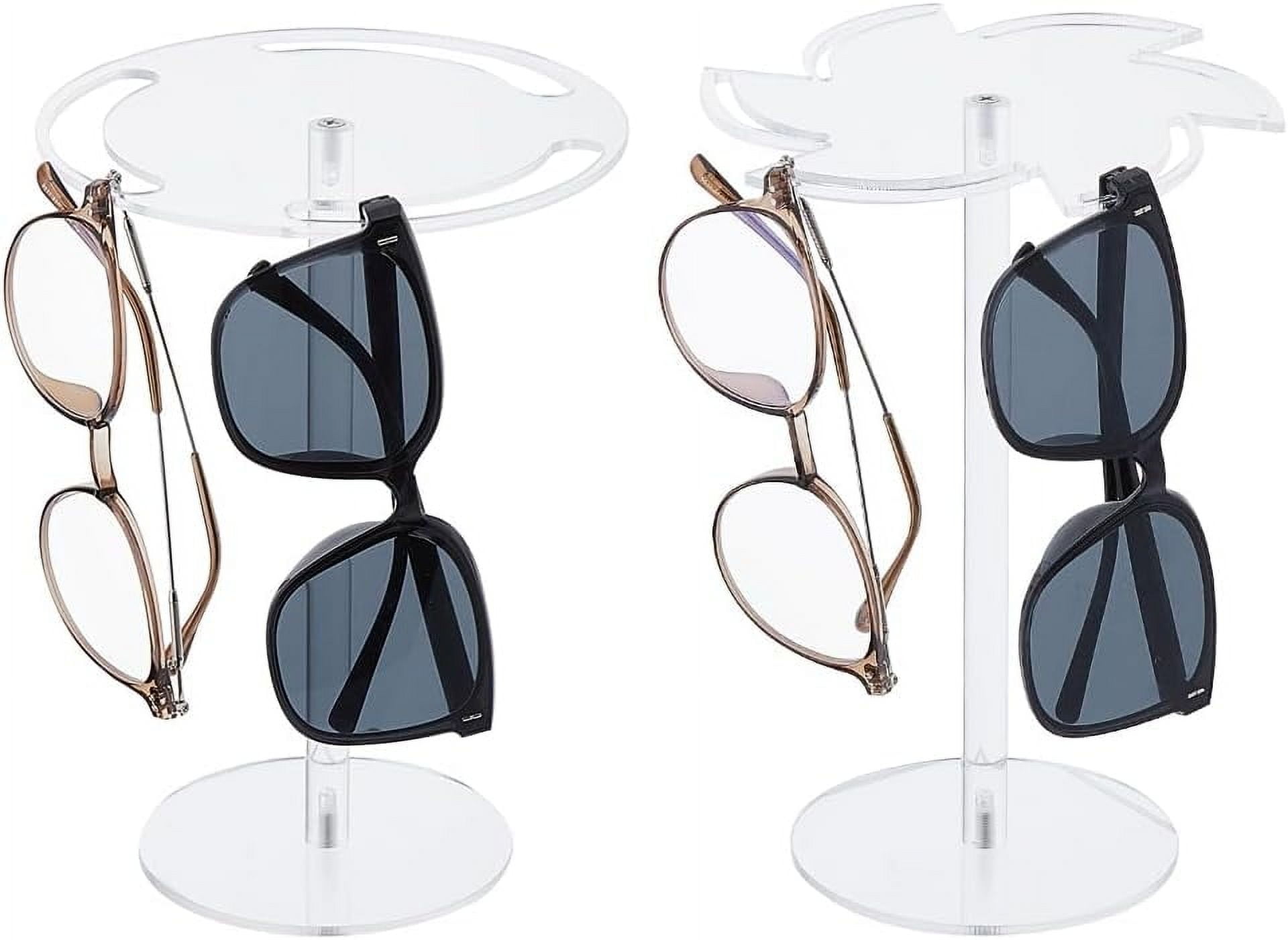 2Pcs Acrylic Sunglasses Organizer Sunglasses Holder Organizer Pinwheel ...