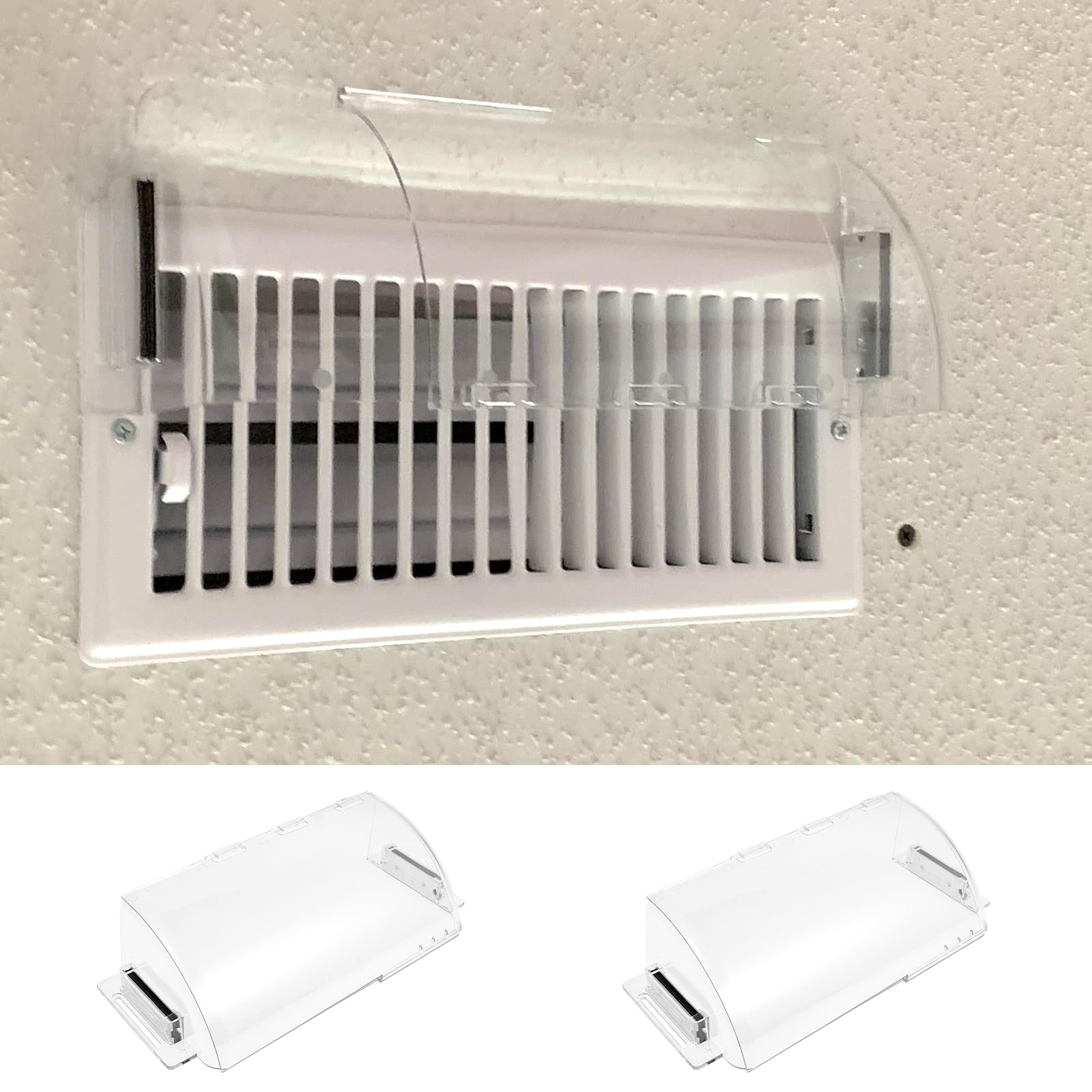 2Pcs Adjustable Air Vent Deflectors Transparent Registers Retractable ...