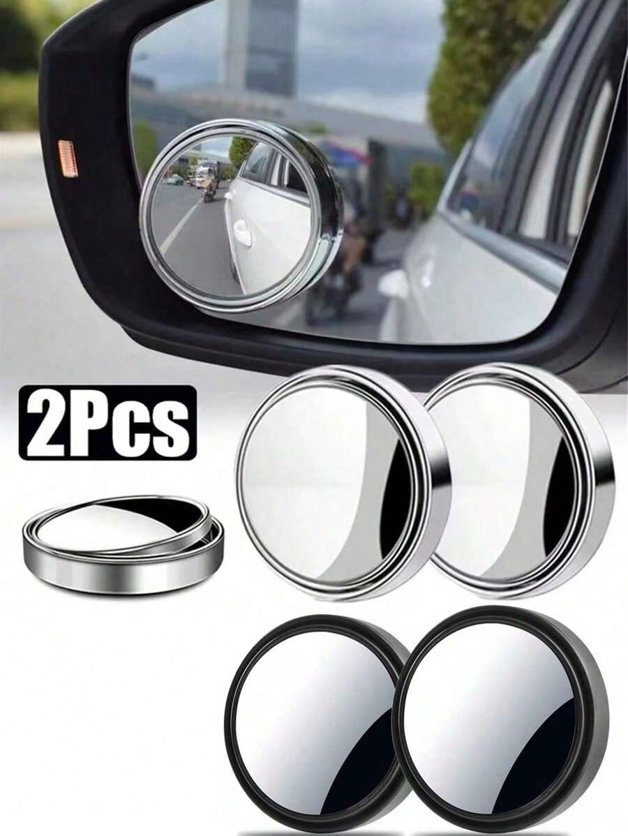 2Pcs Adjustable Blind Spot Mirror, Car Auxiliary Rearview Convex Mirror ...