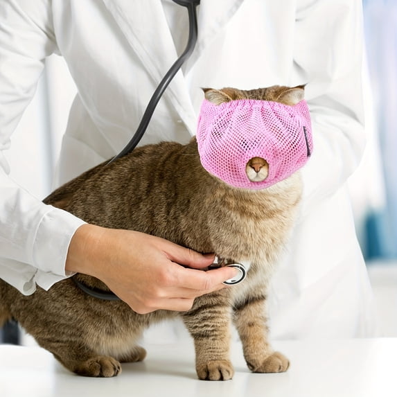 2Pcs Adjustable Cat Anti-Bite Muzzle Suitable for Grooming/Bathing ...