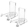 2Pcs Adjustable Clear Acrylic Easel Display Stand Decorative Plate ...