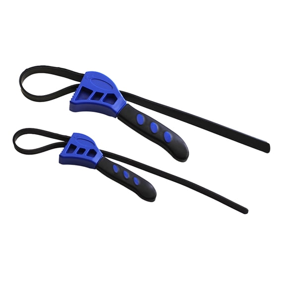 2Pcs Adjustable Rubber Strap Wrench Small Automotive Pipe Wrench Heavy ...
