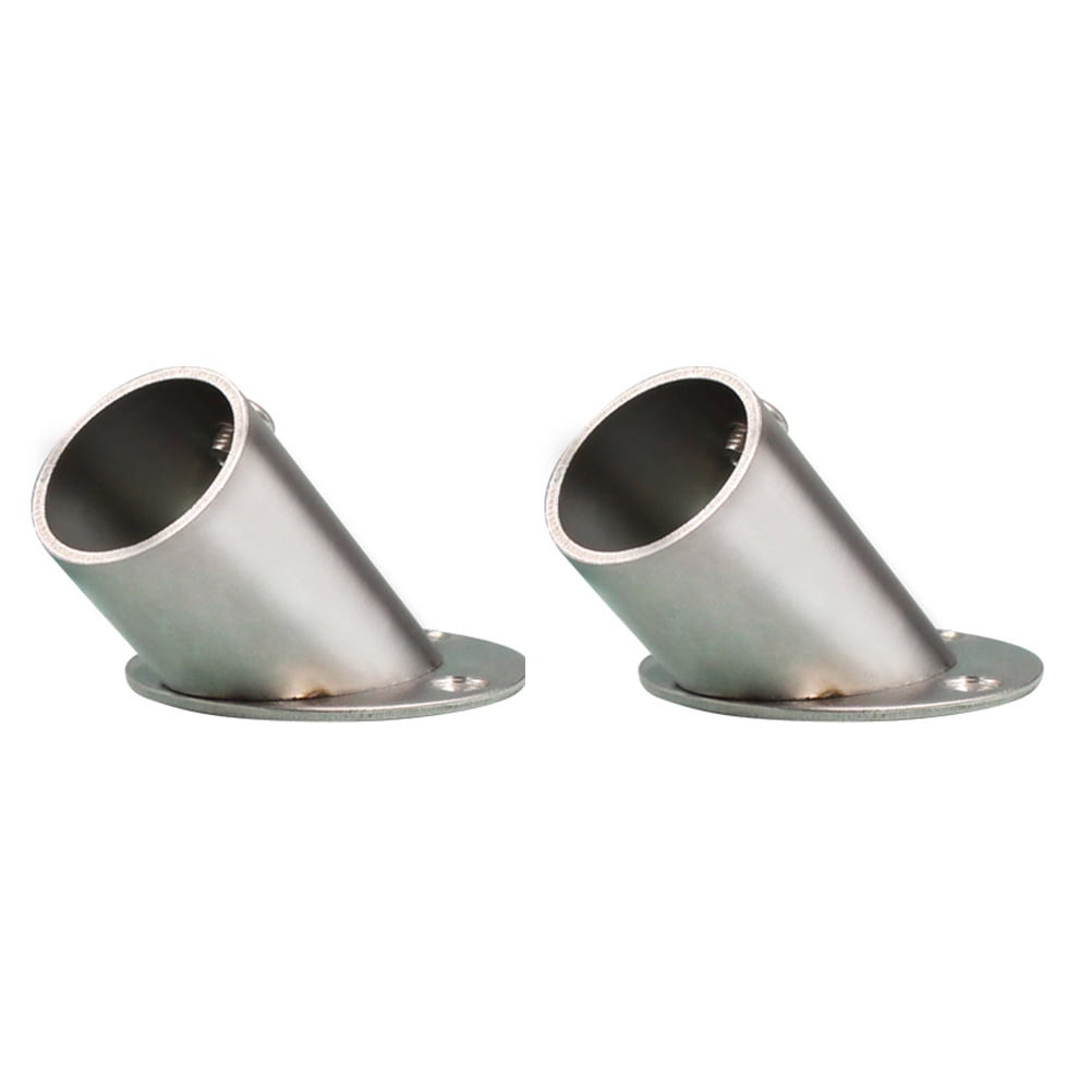 2Pcs Adjustable Socket Bracket Support Holder Stainless Closet Rod ...
