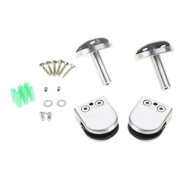 2Pcs Adjustable U Shaped Glass Panel Clip Stainless Steel Railing ...