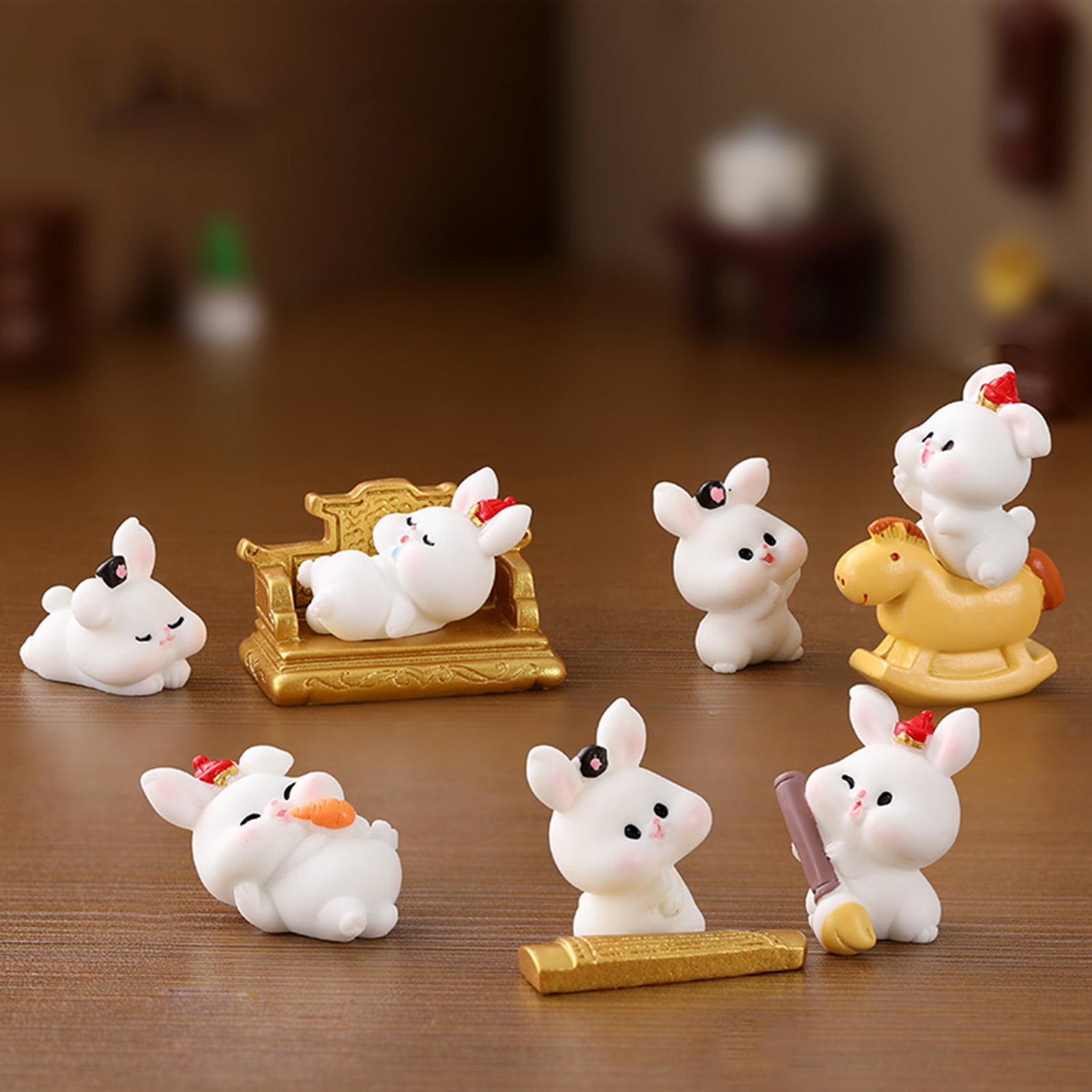 2Pcs Adorable Rabbit Statues – Creative Garden Decor, Funny Bunny ...