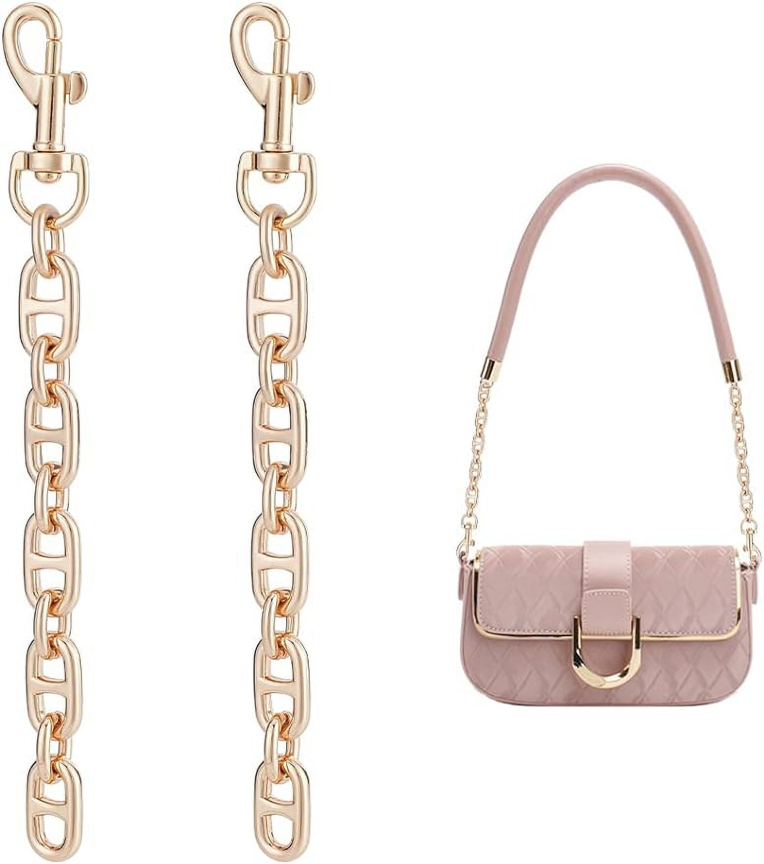 2Pcs Alloy Bag Extender Chain 17.2cm Light Gold Purse Strap Extenders ...