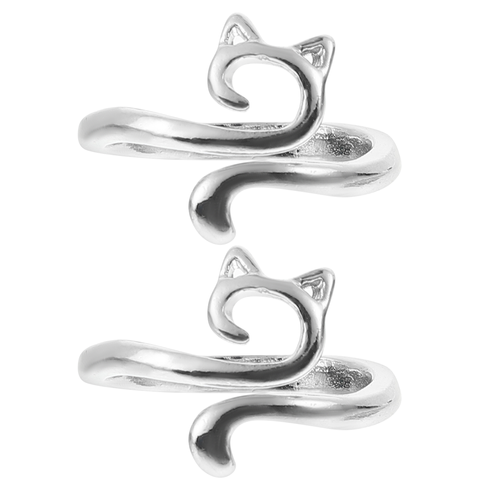 2Pcs Alloy Crochet Rings Decorative Ring Type Knitting Tools Knitting ...