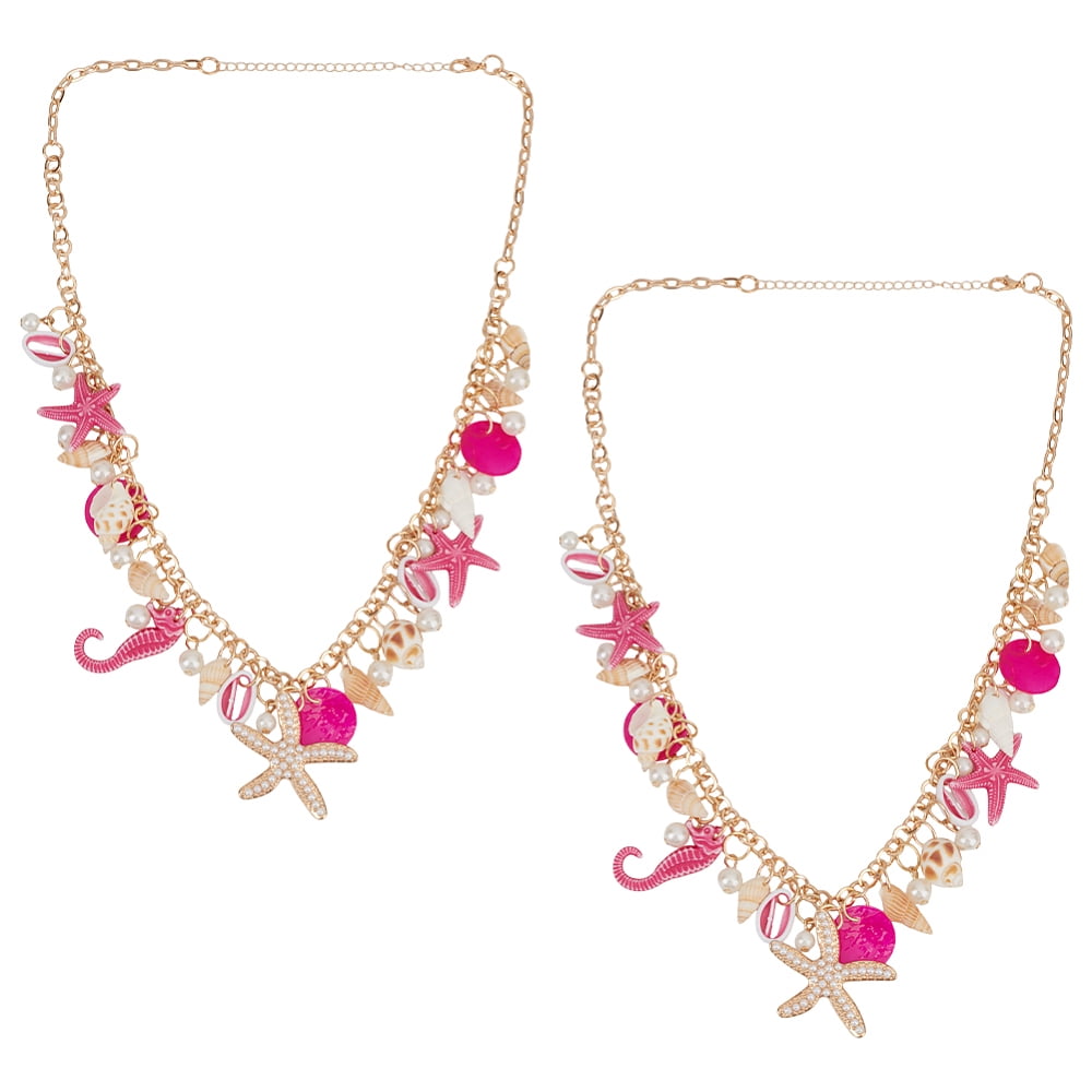 2Pcs Alloy Pendant Decorations Natural Shell & Acrylic & Plastic Pearl ...