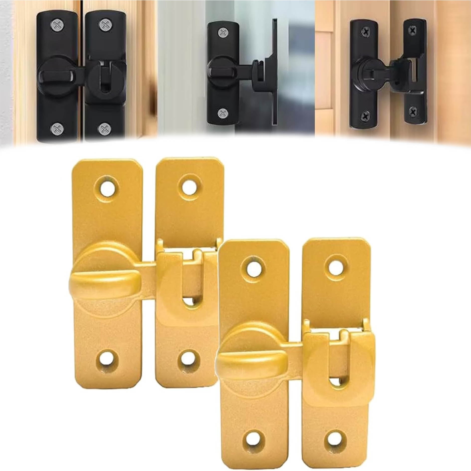 2Pcs Aluminum Alloy Flip Latch, Flip Gate Latch Lock with Padlock Hole ...