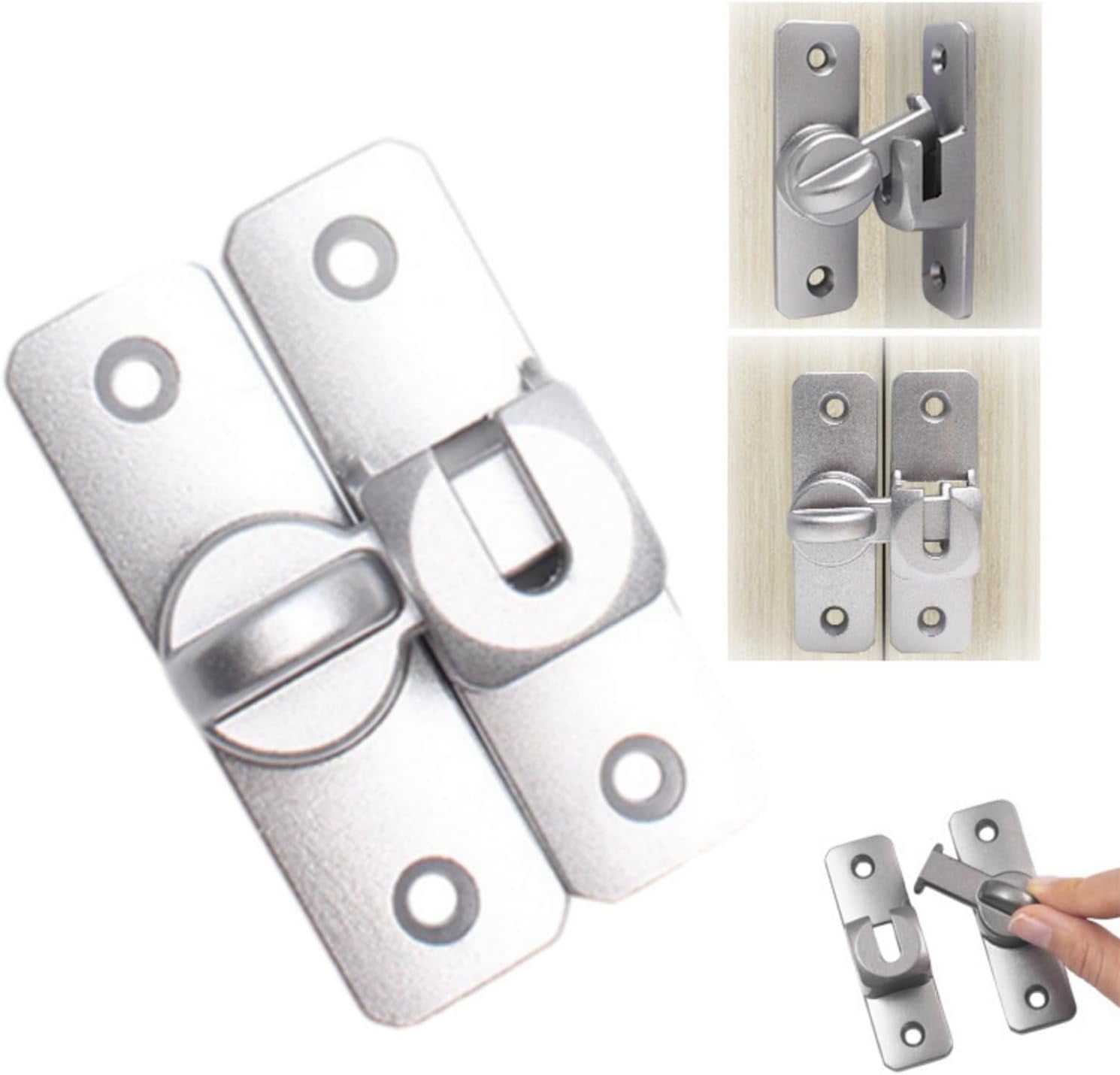 2Pcs Aluminum Alloy Flip Latch, Aluminum Alloy Flip Lock, 90/180 Degree ...