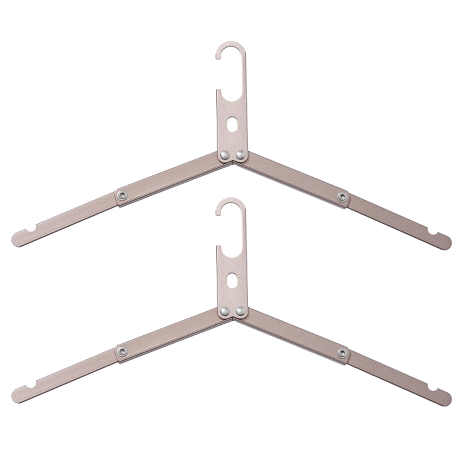 2Pcs Aluminum Alloy Space Saving Travel Hanger Camping Coat Drying Rack ...