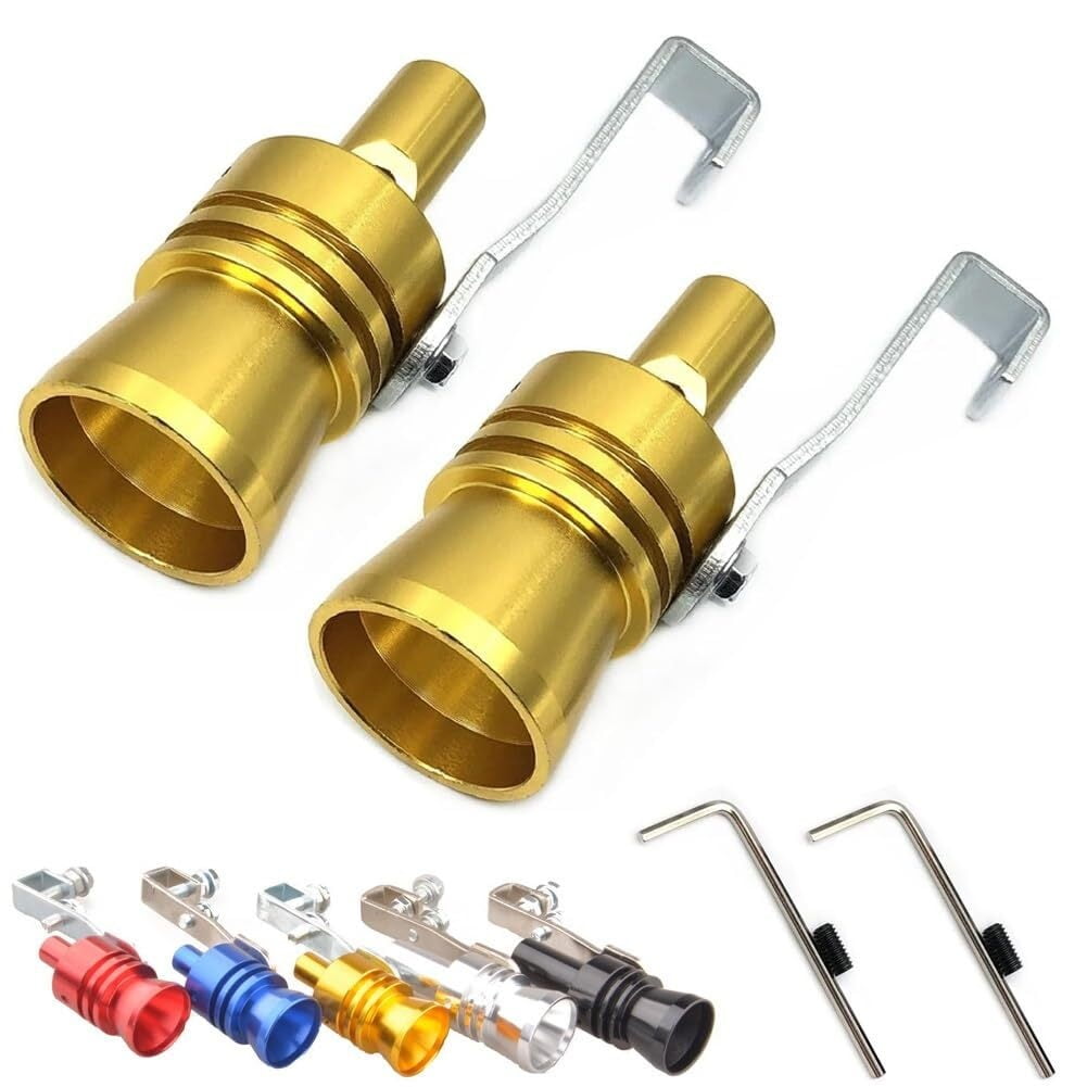 2Pcs Aluminum Alloy Universal Turbo Sound, Car Turbo Whistle Exhaust ...