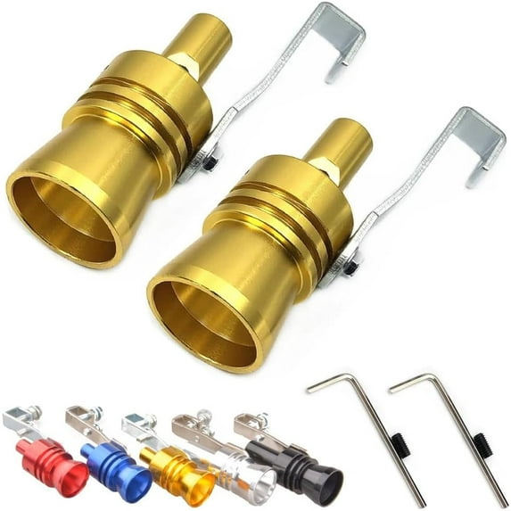2Pcs Aluminum Alloy Universal Turbo Sound, Car Turbo Whistle Exhaust ...
